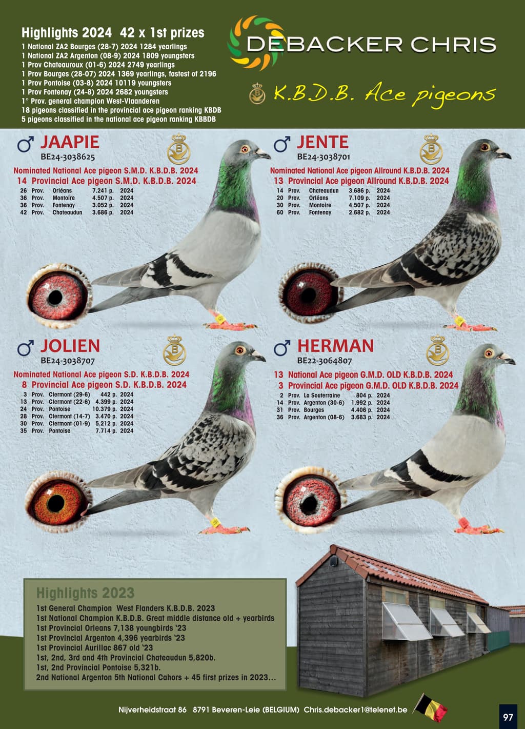 Chris Debacker (Beveren-Leie) 1e Algemeen provinciaal kampioen KBDB West-Vlaanderen.