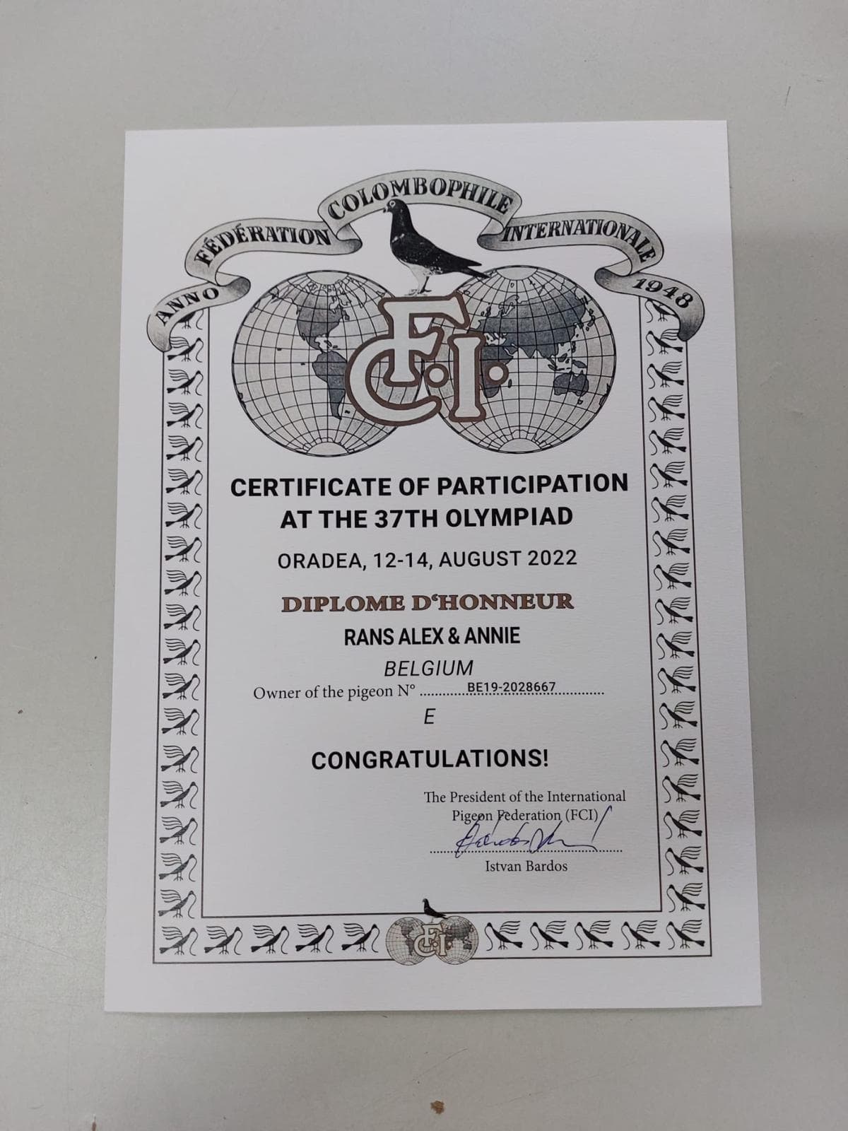 "Chadli "of Rans Alex and Annie... a superior topper